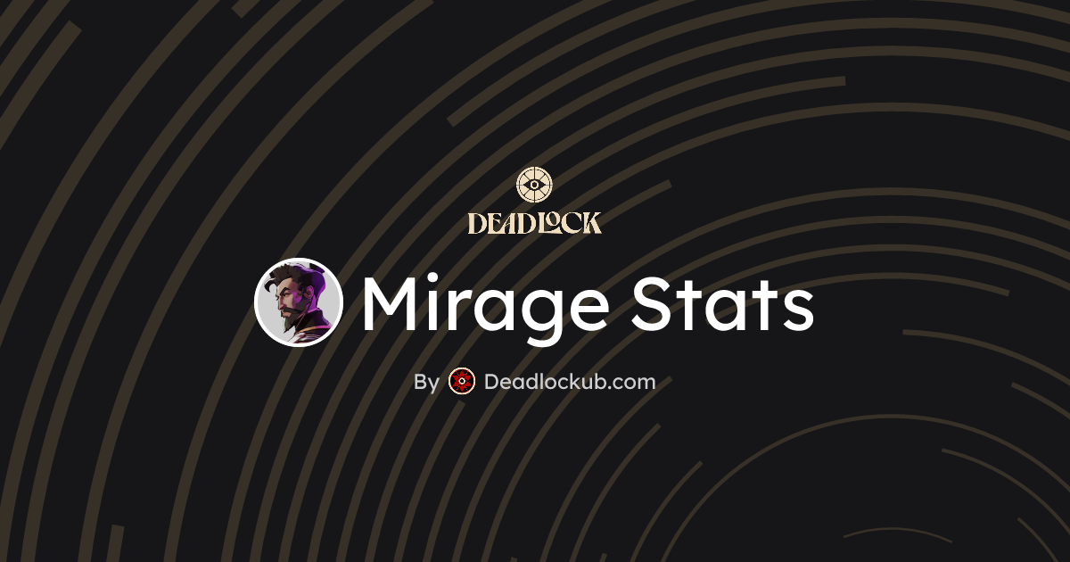 Mirage Guide, Stats & Builds Deadlock 2025 - Deadlockub