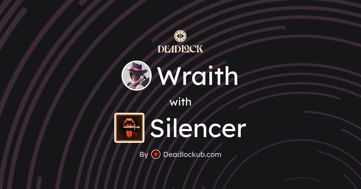 Wraith with Silencer Deadlock 2025 - Deadlockub