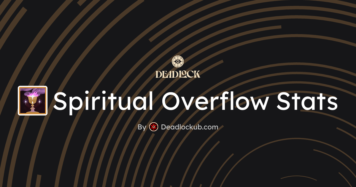 Spiritual Overflow Stats & Builds for Deadlock 2025 - Deadlockub